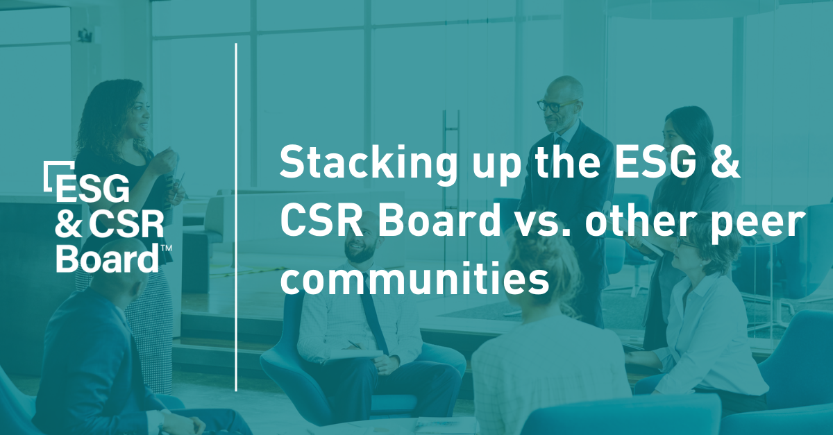 Stacking up the ESG & CSR Board vs. other peer communities – Board.org