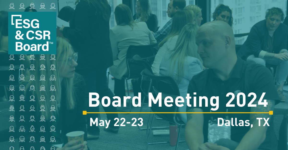 ESG & CSR Board Meeting Details