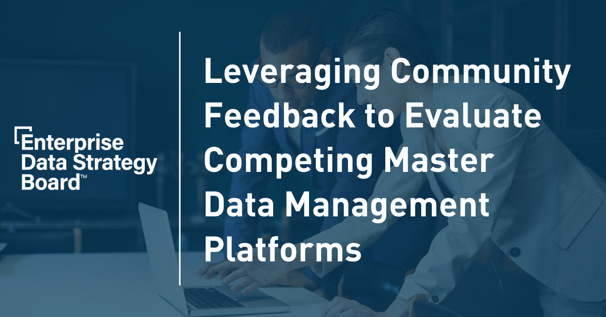Leveraging Community Feedback to Evaluate Competing Master Data ...