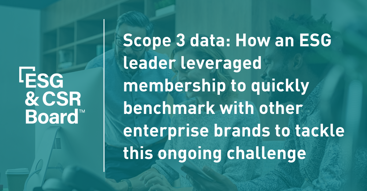 Scope 3 Data: How an ESG Leader Leveraged Membership to Quickly ...